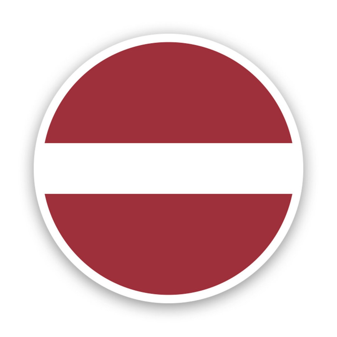 Round Latvian Flag Sticker - Decal - American Made - UV Protected ...