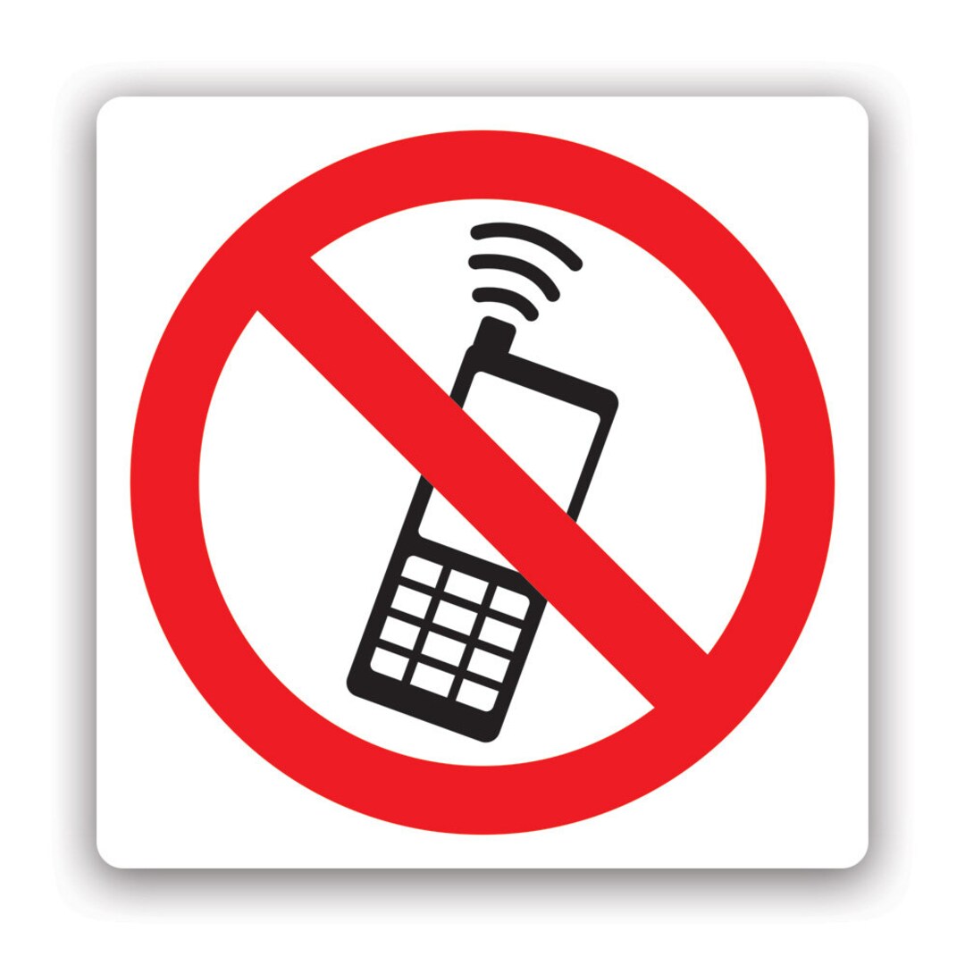No Cell Phone Zone Sticker - Decal - American Made - UV Protected ...