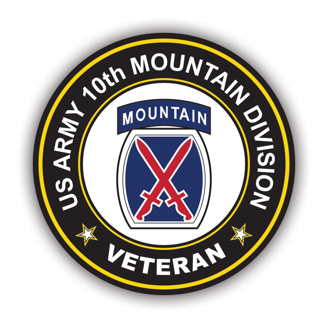 10th Mountain Division Veteran Sticker - Decal - American Made - UV ...