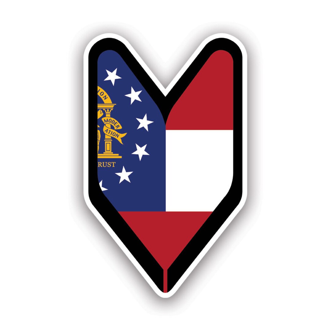 Georgia Driver Badge Sticker - Decal - American Made - UV Protected ...