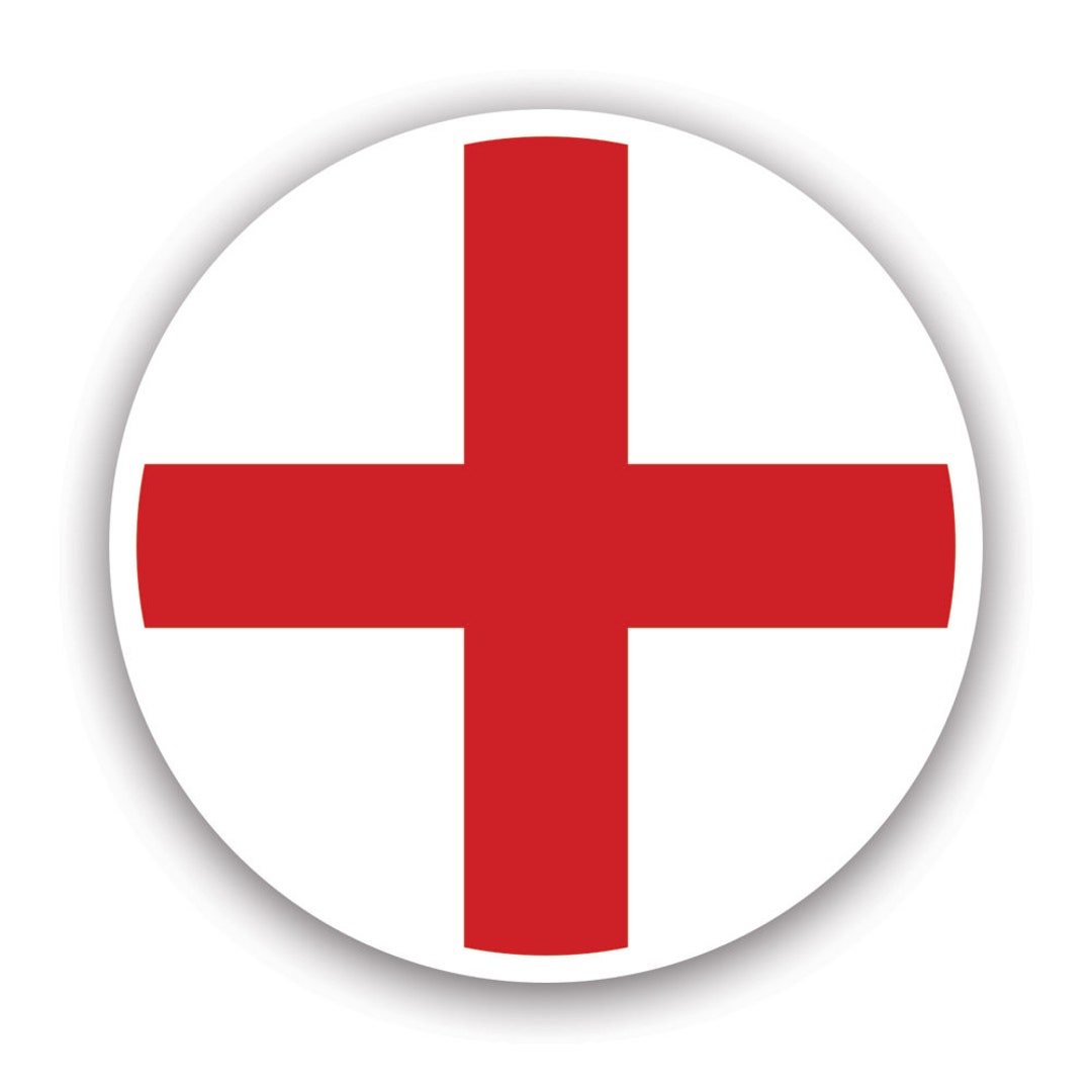Round English Flag Sticker - Decal - American Made - UV Protected ...