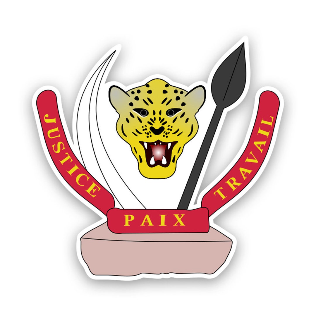 Buy Congolese Coat of Arms Sticker - Decal - American Made - UV ...