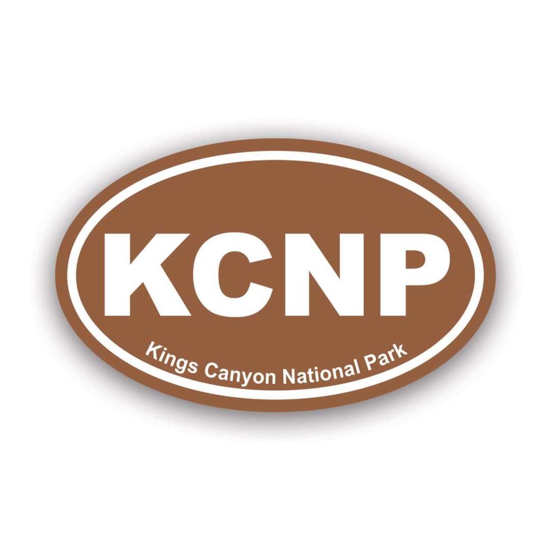 Kings Canyon National Park Brown Oval Sticker - Decal - American Made ...