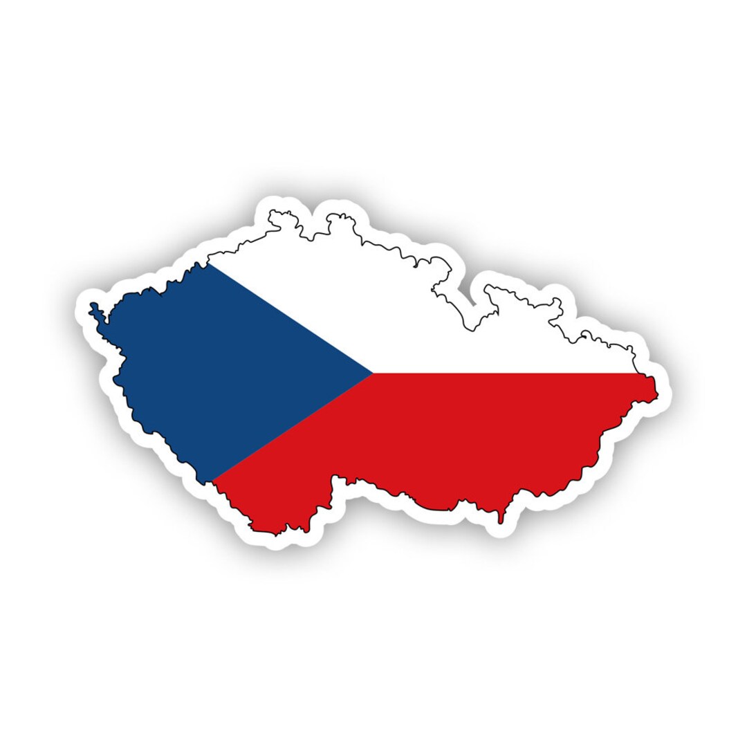 Czechs Shaped Czech Republic Flag Sticker - Decal - American Made - UV ...