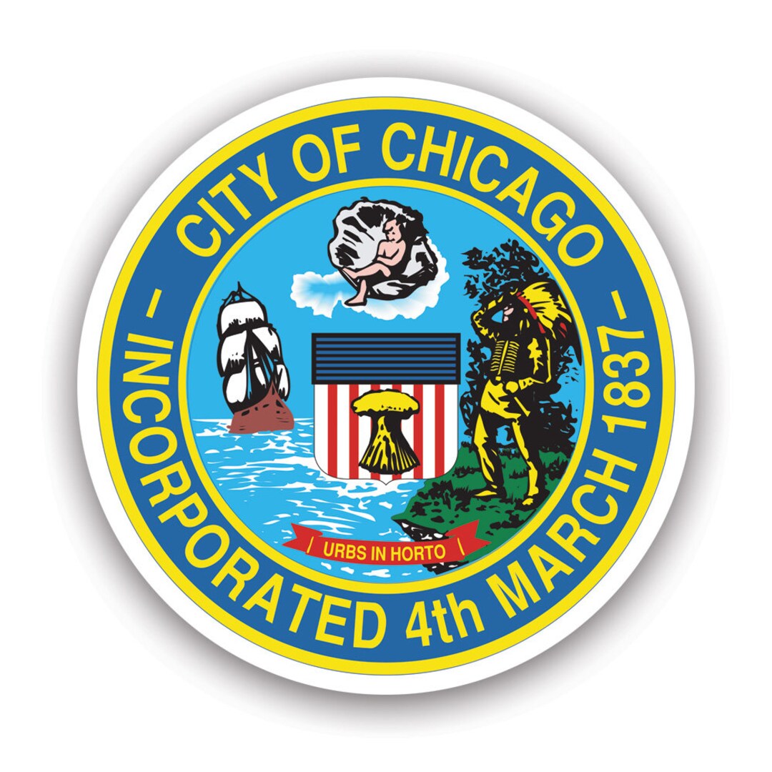 Seal of Chicago Sticker - Decal - American Made - UV Protected - City ...