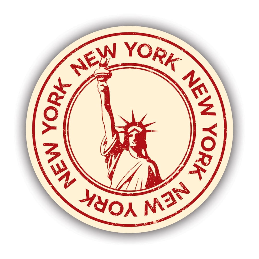 Vintage New York Travel Stamp Sticker - Decal - American Made - UV ...