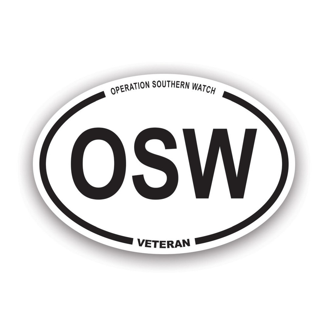 Operation Southern Watch Veteran OSW Oval Sticker - Decal - American ...