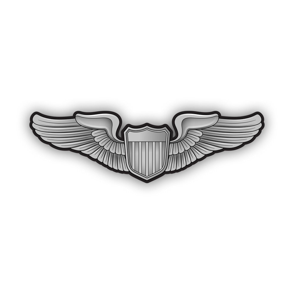 Pilot Badge Aviator Wings Sticker - Decal - American Made - UV ...