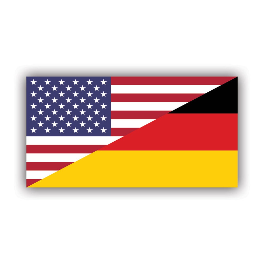Friendship Flag USA Germany Sticker - Decal - American Made - UV ...