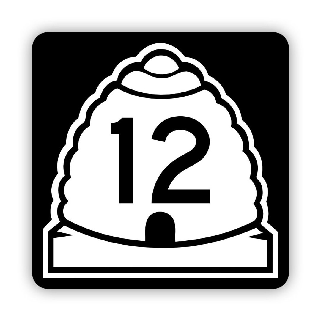Utah Highway 12 Sticker - Decal - American Made - UV Protected - State ...