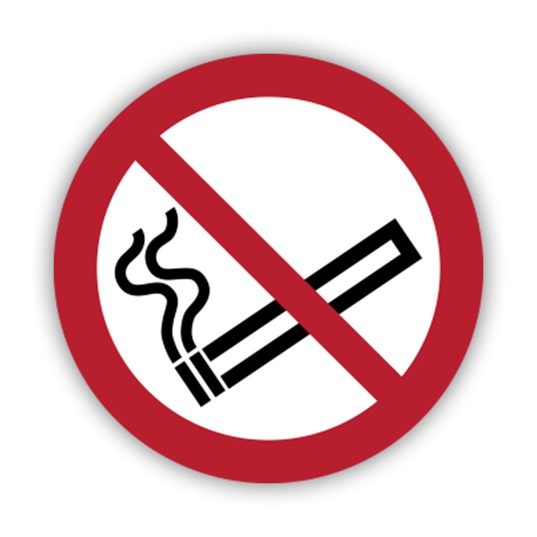 P002 - No Smoking Sticker - Decal - American Made - UV Protected - Iso ...