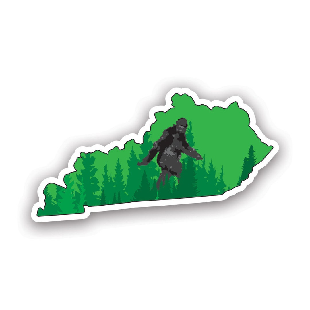 Kentucky Bigfoot Flag Sticker - Decal - American Made - UV Protected ...