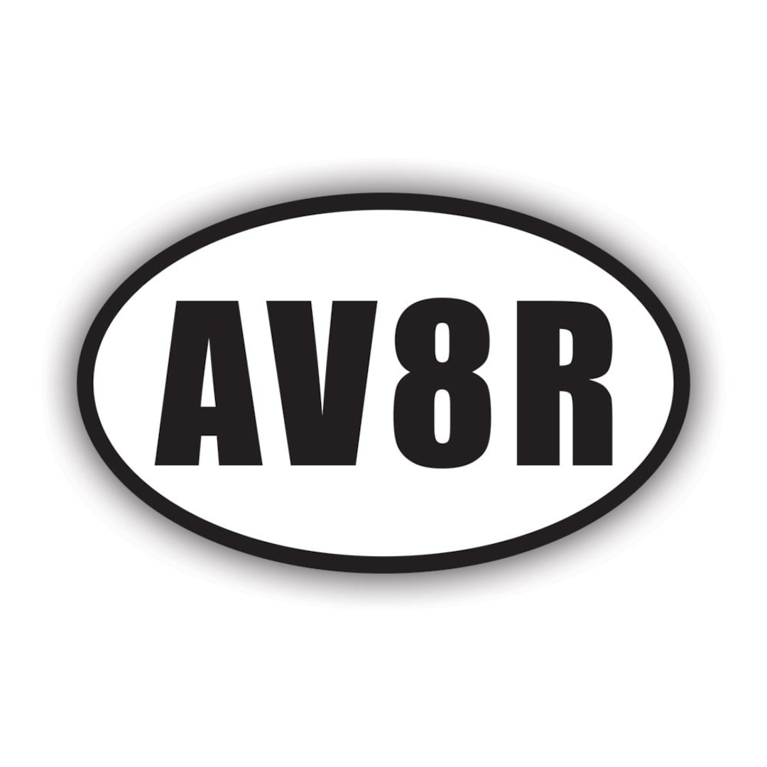 Oval AV8R Aviator Sticker - Decal - American Made - UV Protected - Fly ...