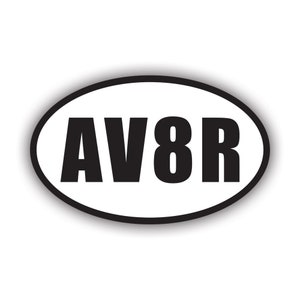 Oval AV8R Aviator Sticker - Decal - American Made - UV Protected - Fly ...
