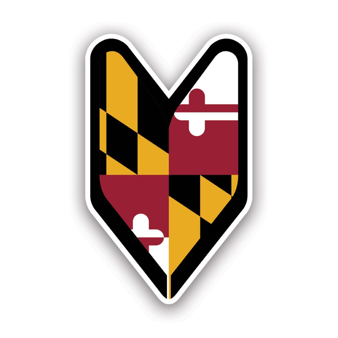 Maryland Driver Badge Sticker Decal American Made UV Protected Wakaba ...