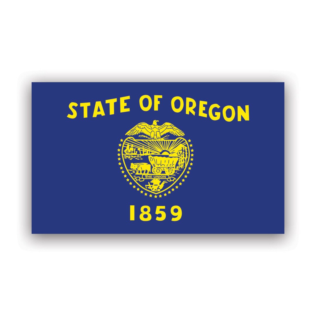 Oregon Flag Sticker - Decal - American Made - UV Protected State ...