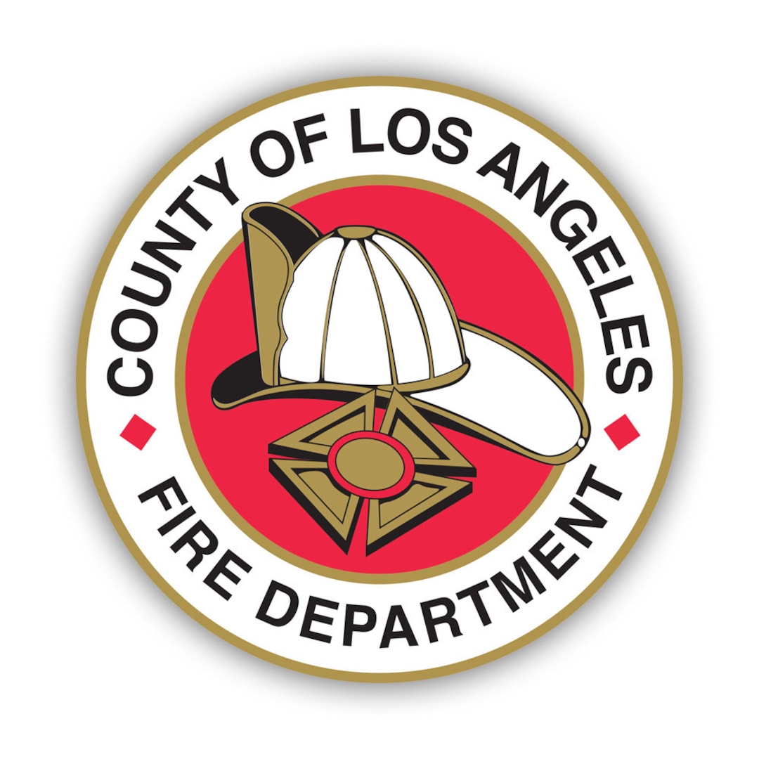Round Los Angeles County Fire Seal Sticker - Decal - American Made - UV ...