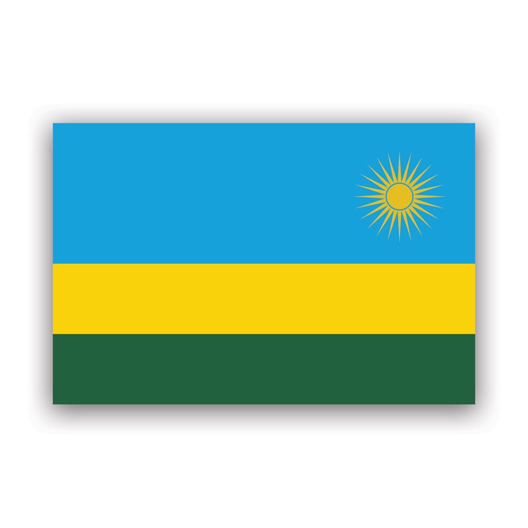 Rwandan Flag Sticker - Decal - American Made - UV Protected - Rwanda ...