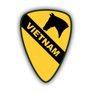 1st Cavalry Vietnam Shield Sticker - Decal - American Made - UV Protected - Viet Nam Logo ...