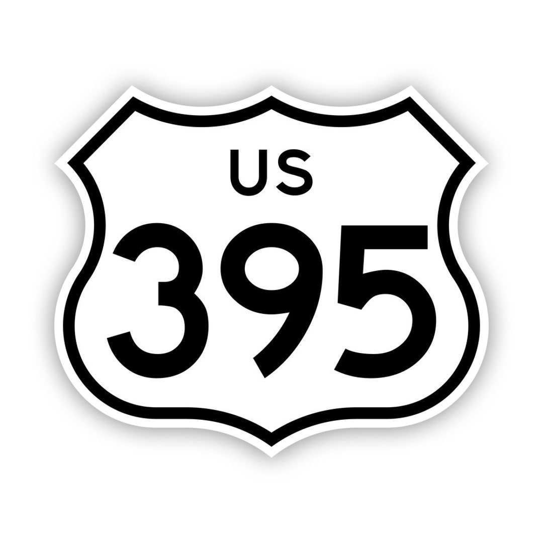 California Highway 395 Sign Sticker - Decal - American Made - UV ...