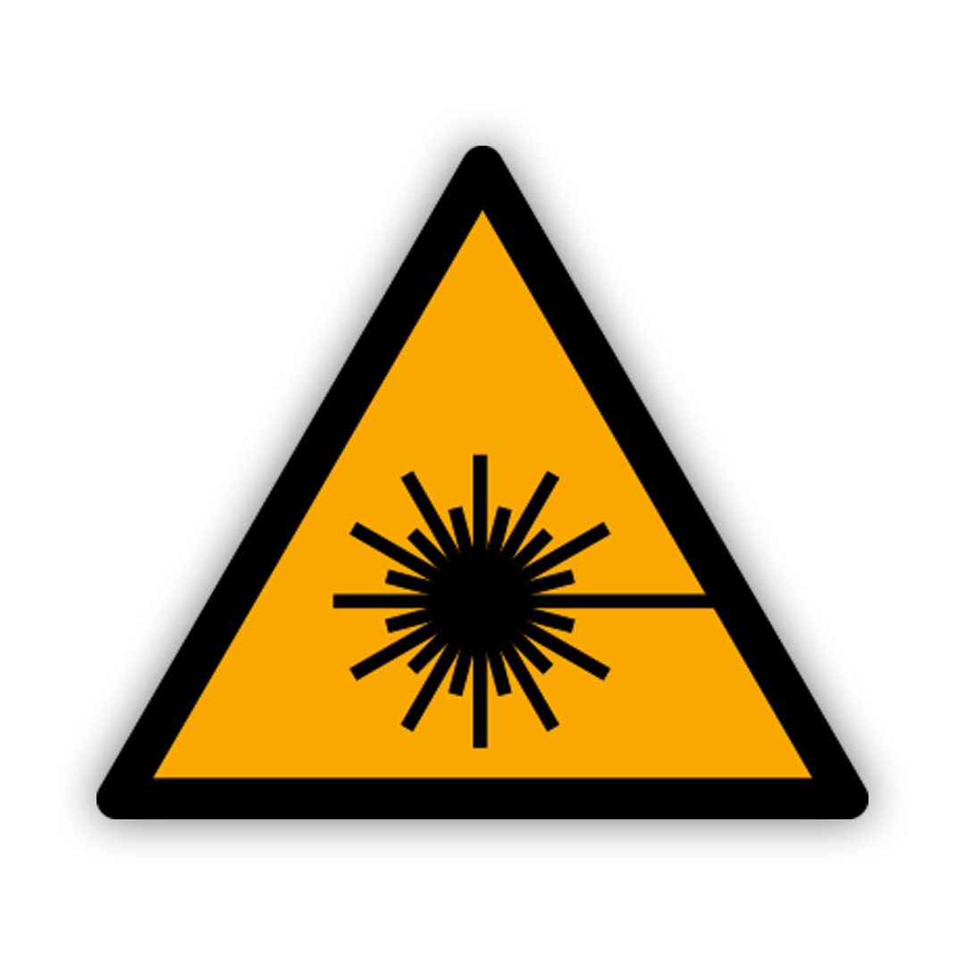 W004 Laser Beam Sticker Decal American Made UV Protected Iso 7010 3864 ...