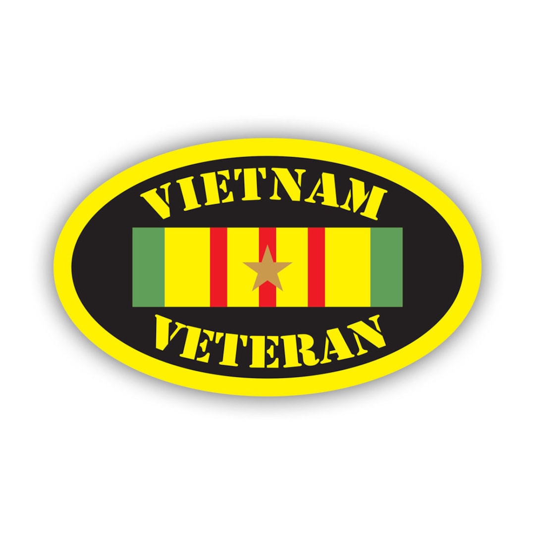 Vietnam Veteran Oval Sticker - Decal - American Made - UV Protected ...