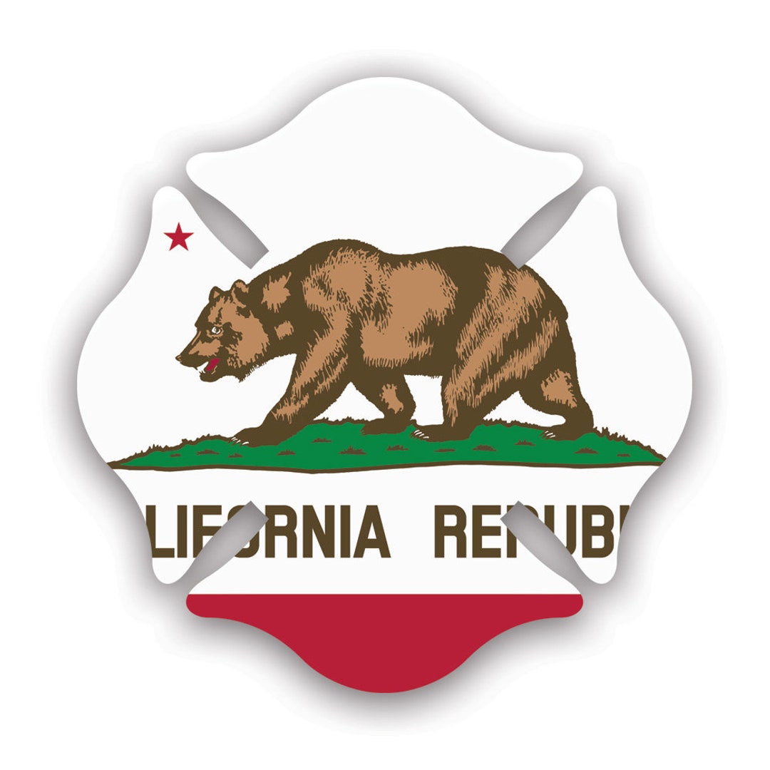 California State Maltese Cross Shaped Sticker - Decal - American Made ...