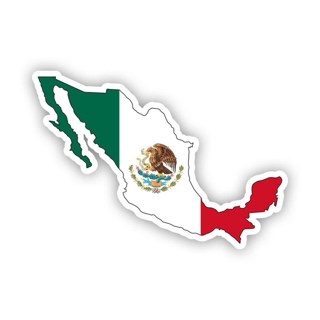 Mexican Shaped Mexico Flag Sticker Decal American Made UV Protected Country Pride - Etsy
