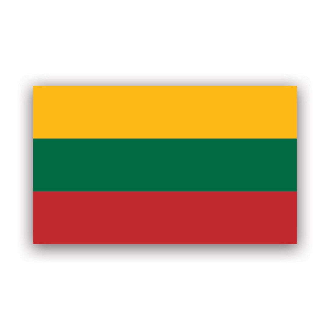 Lithuanian Flag Sticker - Decal - American Made - UV Protected ...