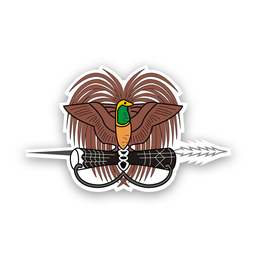 Papua New Guinean National Emblem Sticker - Decal - American Made - UV ...