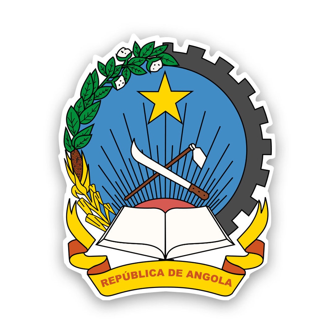 Angolan Emblem Sticker - Decal - American Made - UV Protected Angola ...