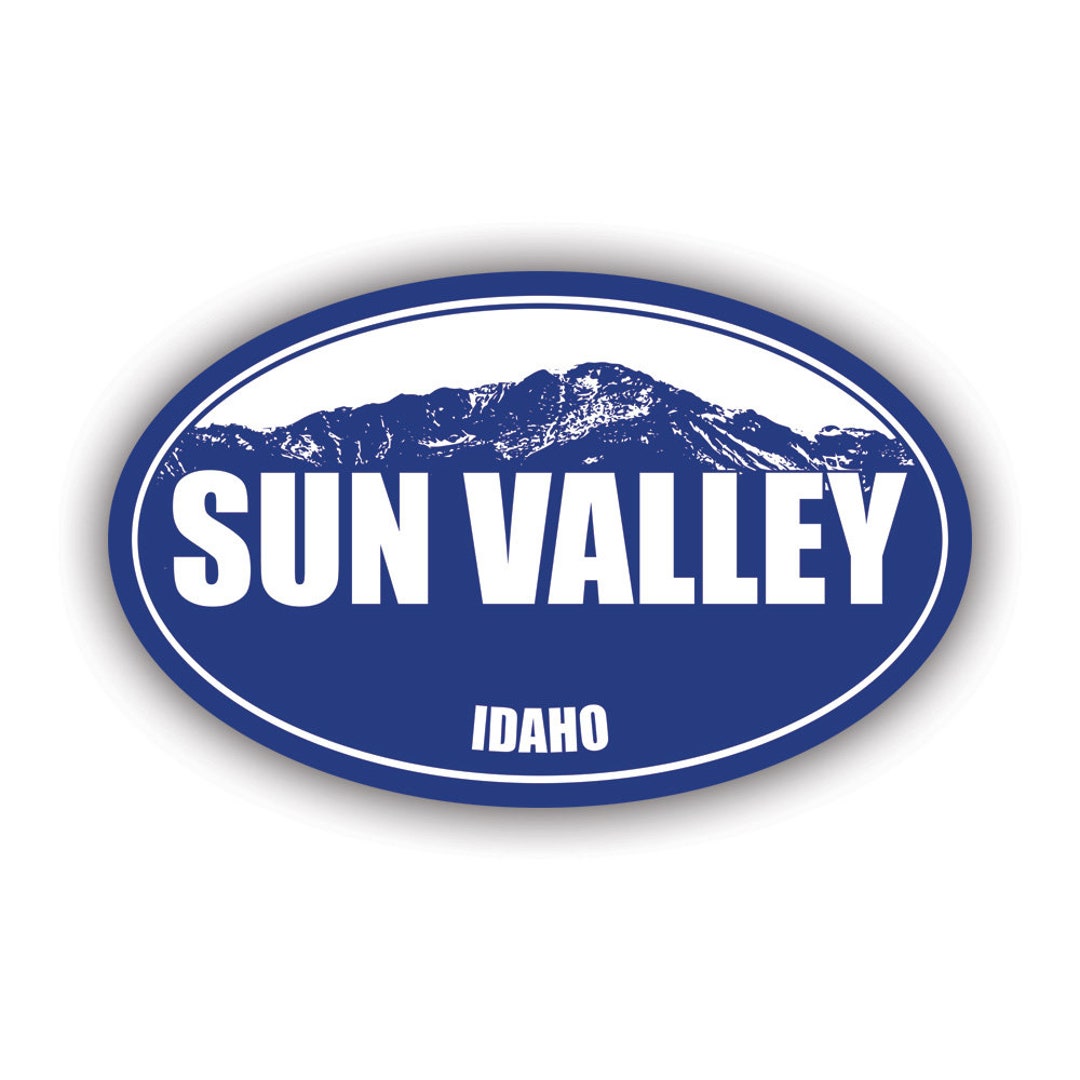 Oval Sun Valley Sticker - Decal - American Made - UV Protected - Snow ...