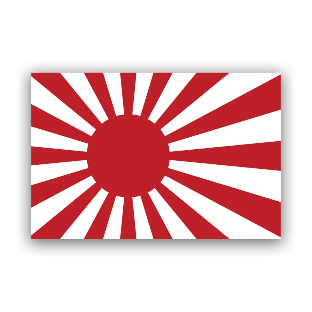 Japan Rising Sun Flag Sticker - Decal - American Made - UV Protected ...