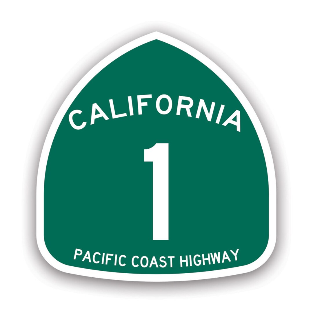 Pacific Coast Highway Sign Sticker - Decal - American Made - UV ...