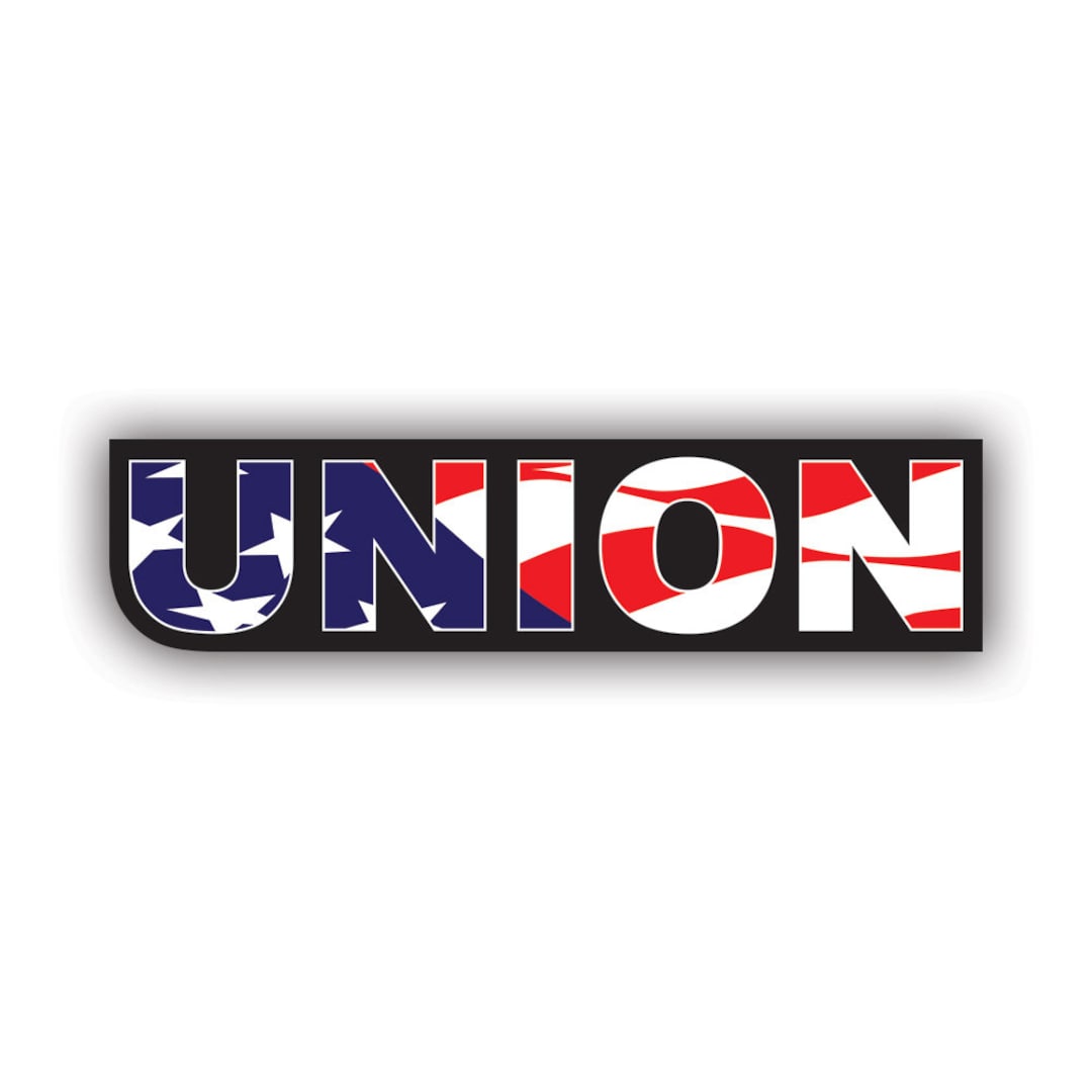 American Flag Union Sticker - Decal - American Made - UV Protected - Us ...
