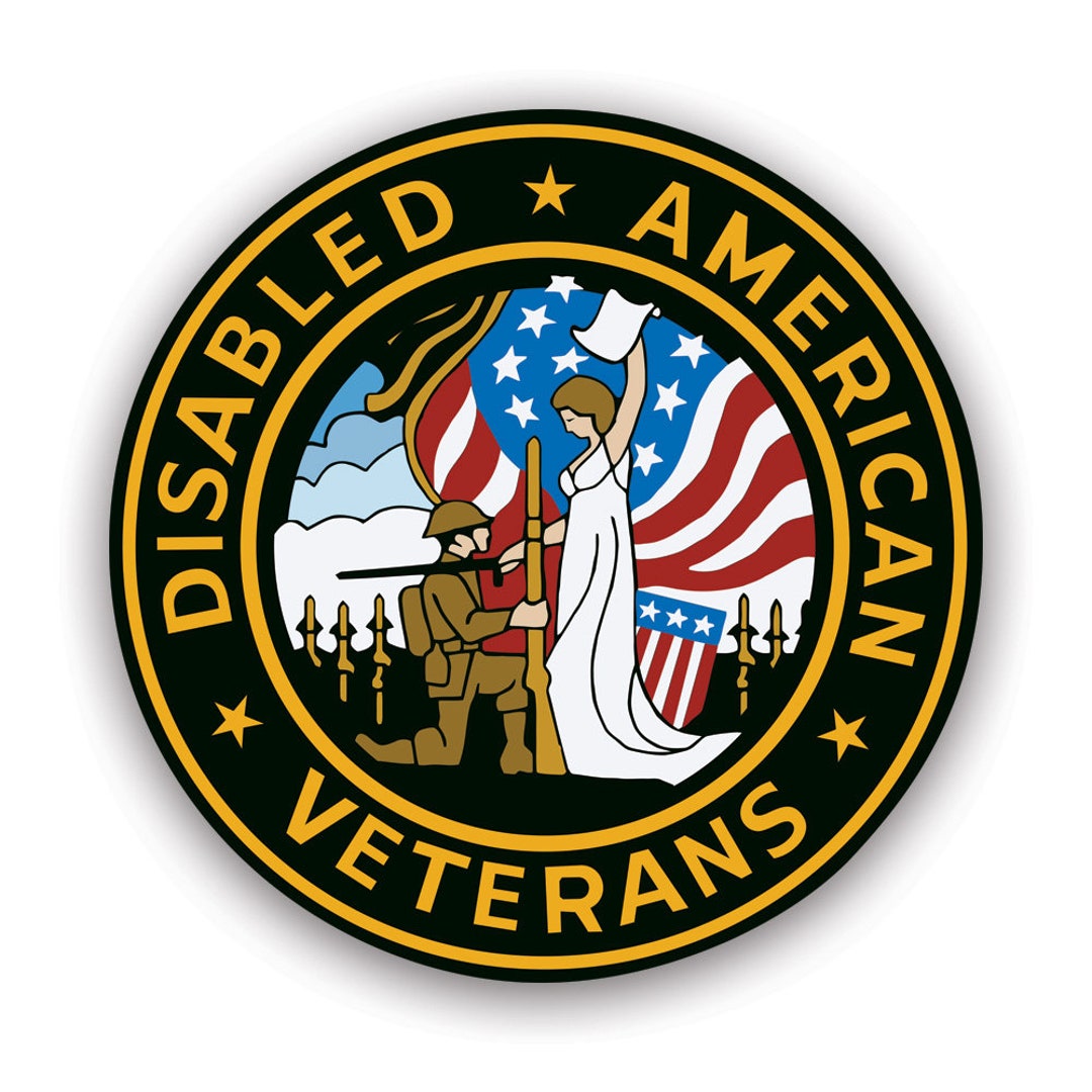 DAV American Disabled Veterans Seal Sticker - Decal - American Made ...