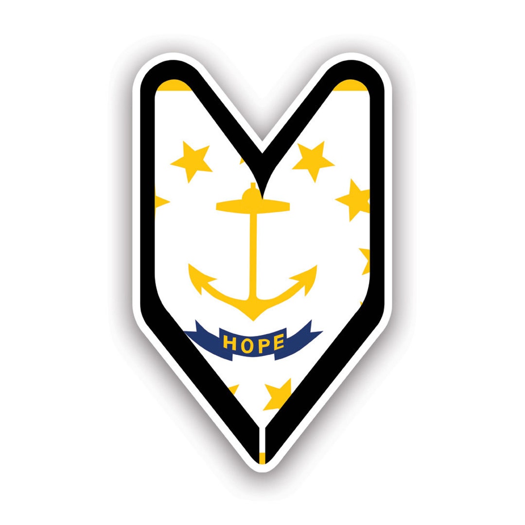 Rhode Island Driver Badge Sticker - Decal - American Made - UV ...