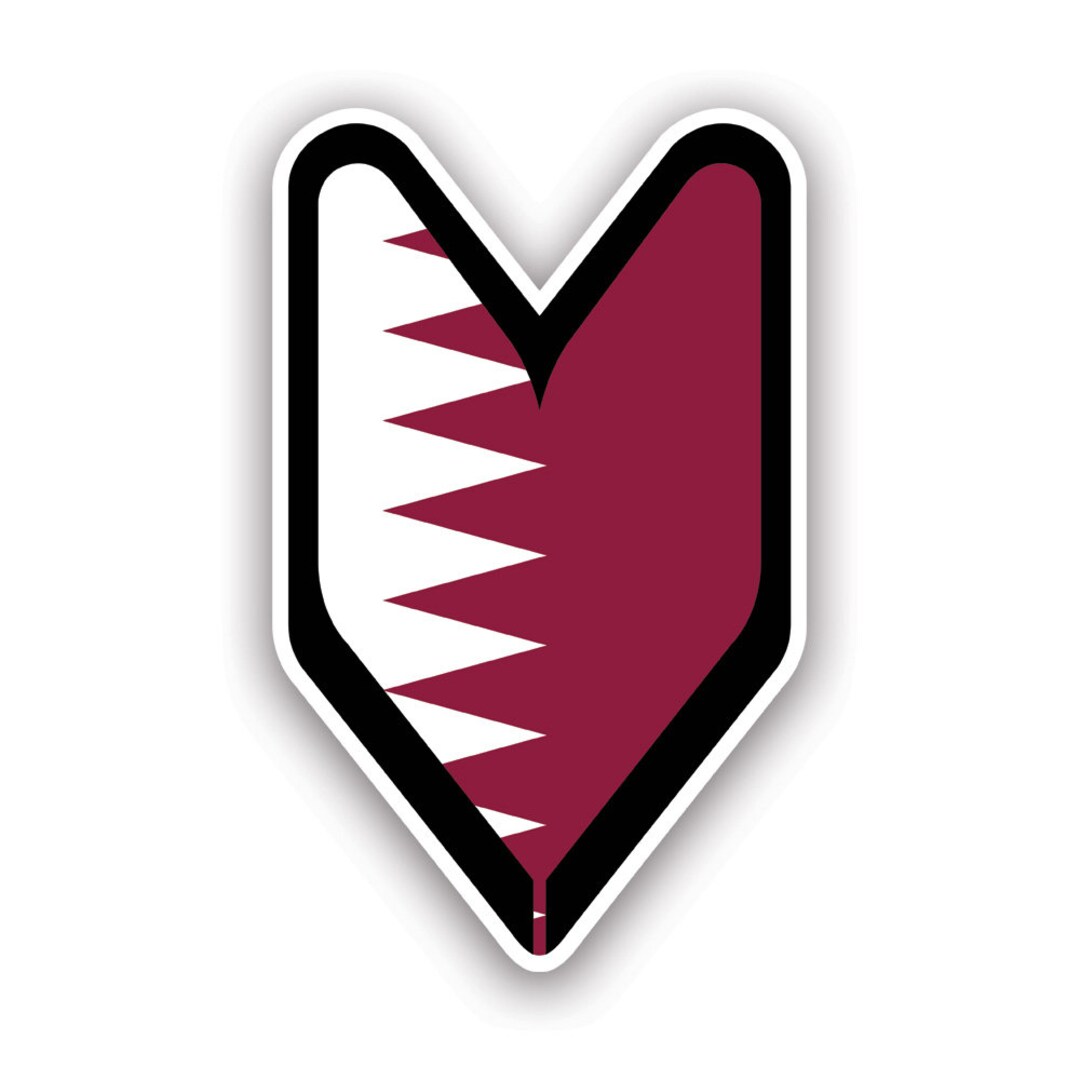 Qatari Driver Badge Sticker - Decal - American Made - UV Protected ...