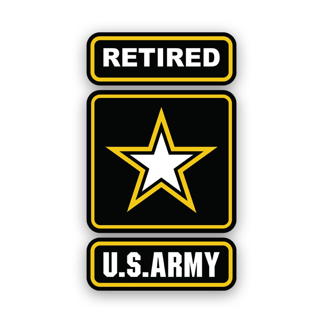 Retired Army Sticker - Decal - American Made - UV Protected Vet Veteran ...