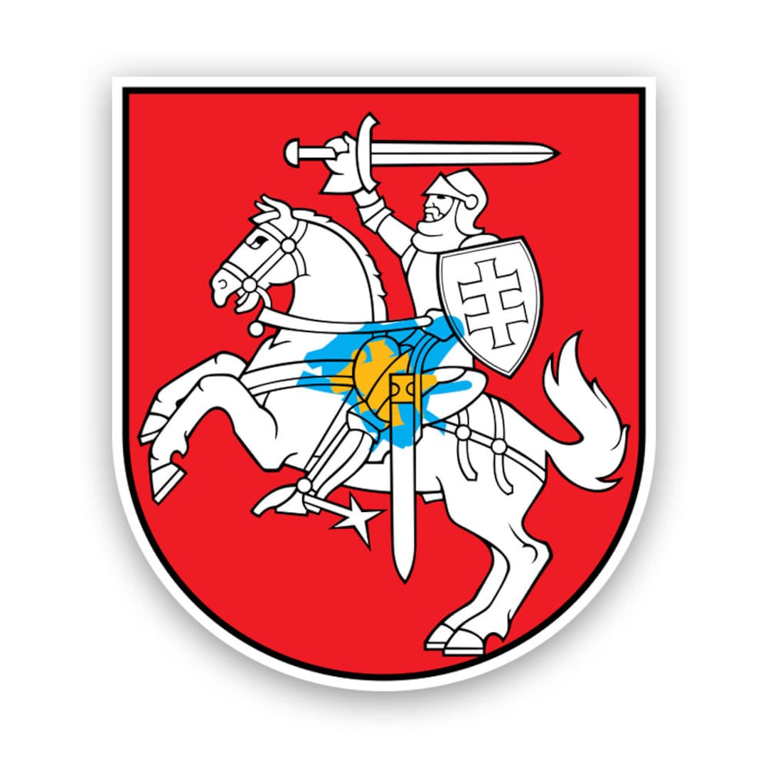 Lithuanian Coat of Arms Sticker Decal American Made UV Protected ...