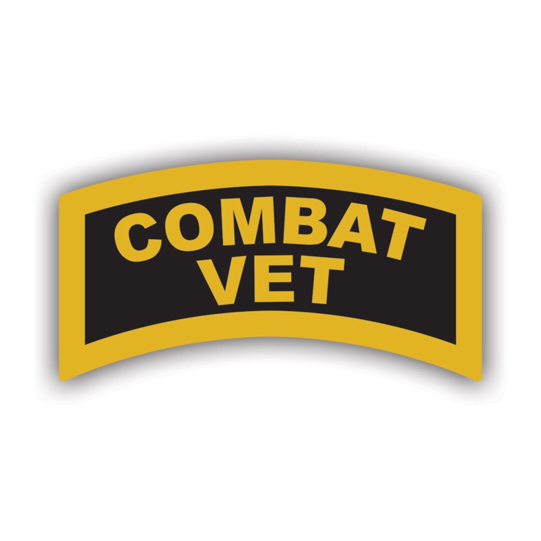 Combat Vet Tab Sticker - Decal - American Made - UV Protected ...