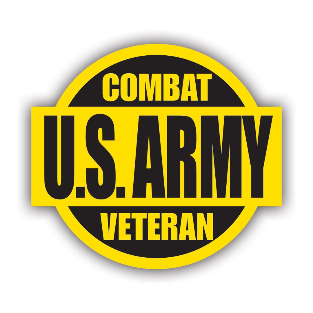 US Army Combat Veteran Sticker Decal American Made UV Protected Vet ...