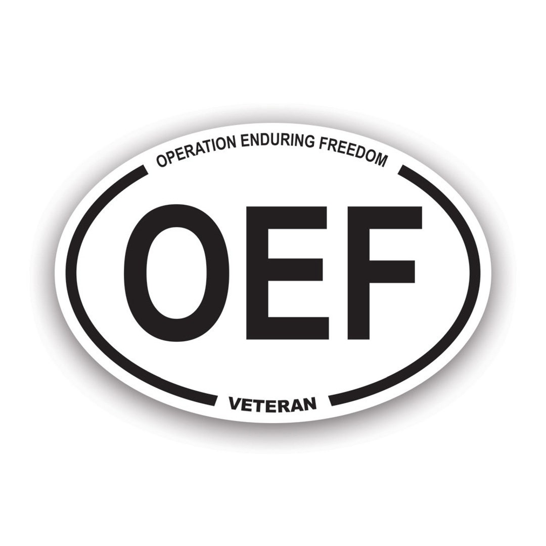 Operation Enduring Freedom OEF Oval Sticker - Decal - American Made ...