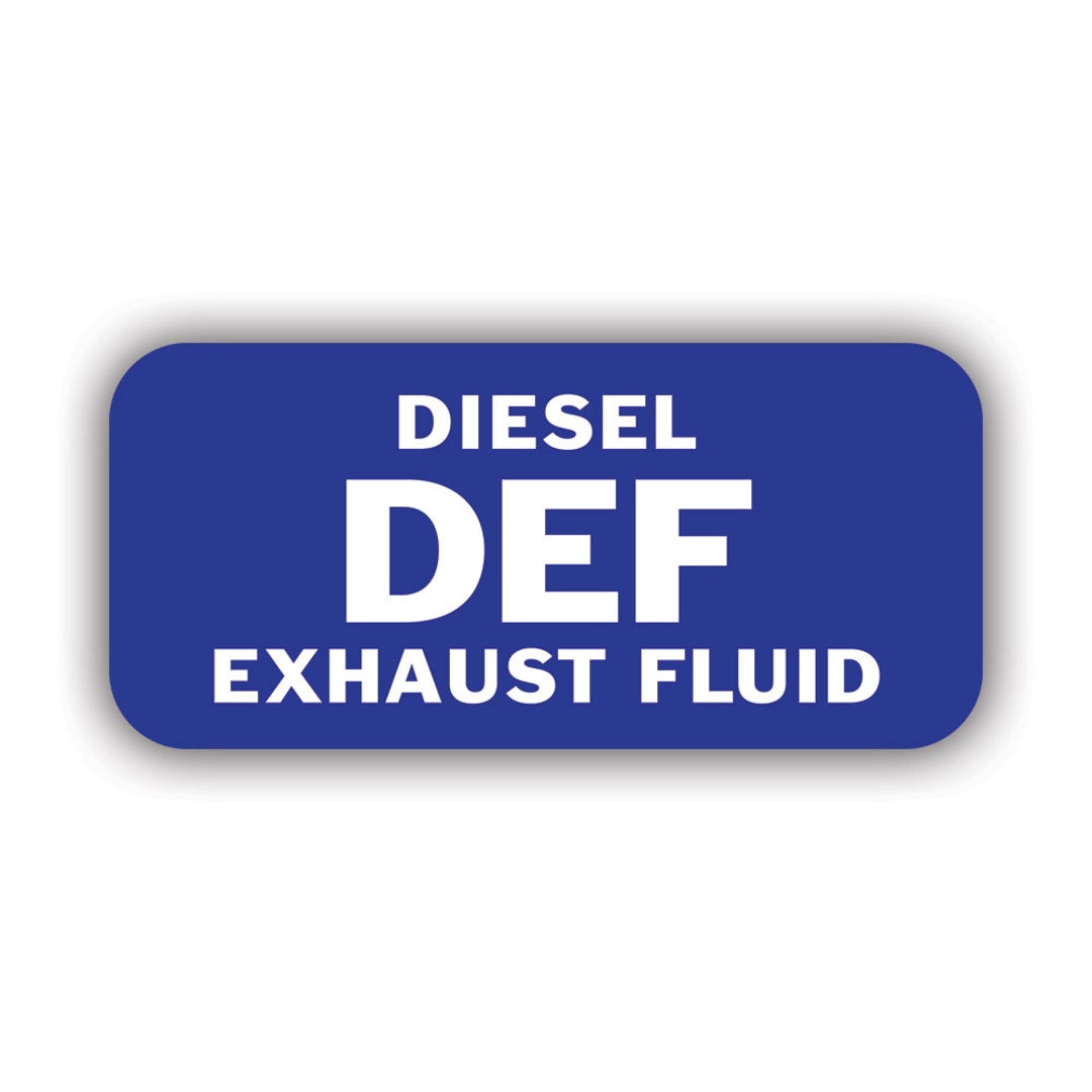 DEF Diesel Exhaust Fluid Sticker - Decal - American Made - UV Protected ...