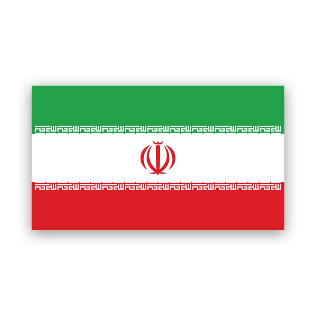 Iranian Flag Sticker Decal American Made UV Protected Iran Irn Ir - Etsy