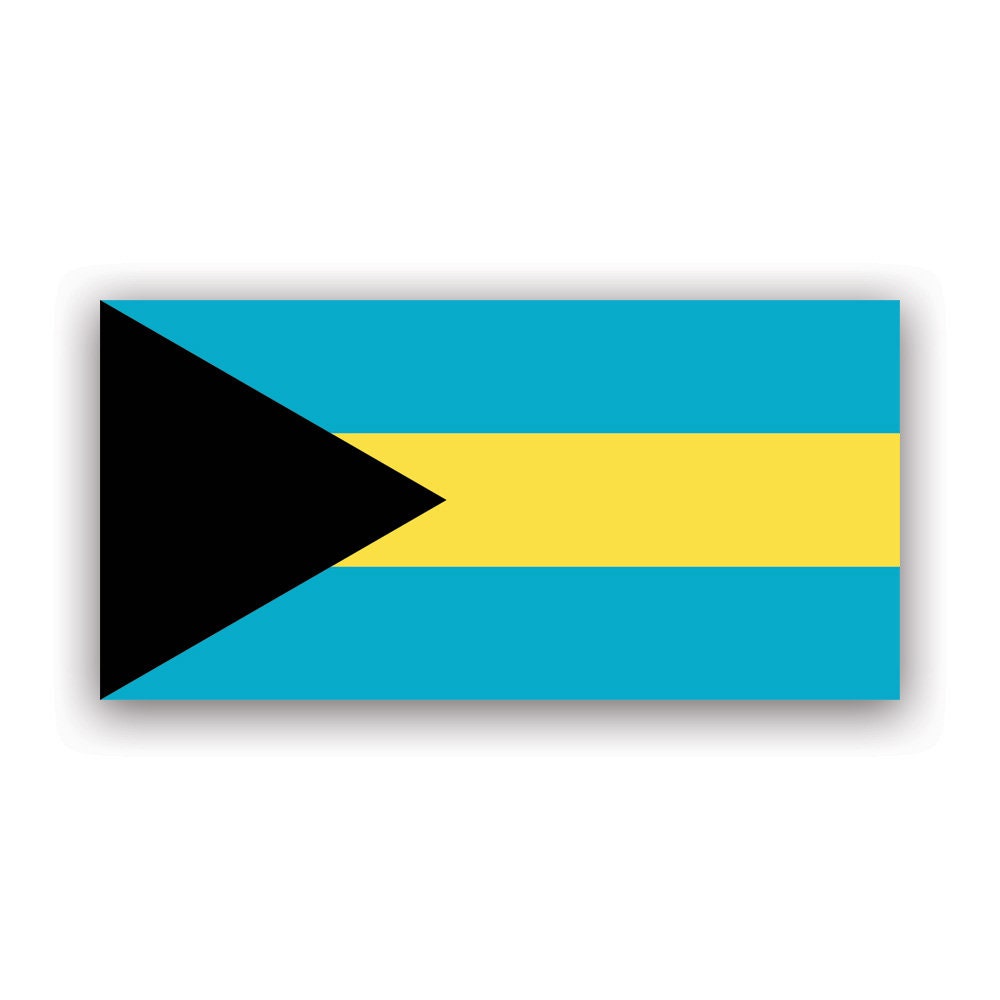 Bahamian Flag Sticker Decal American Made UV Protected - Etsy
