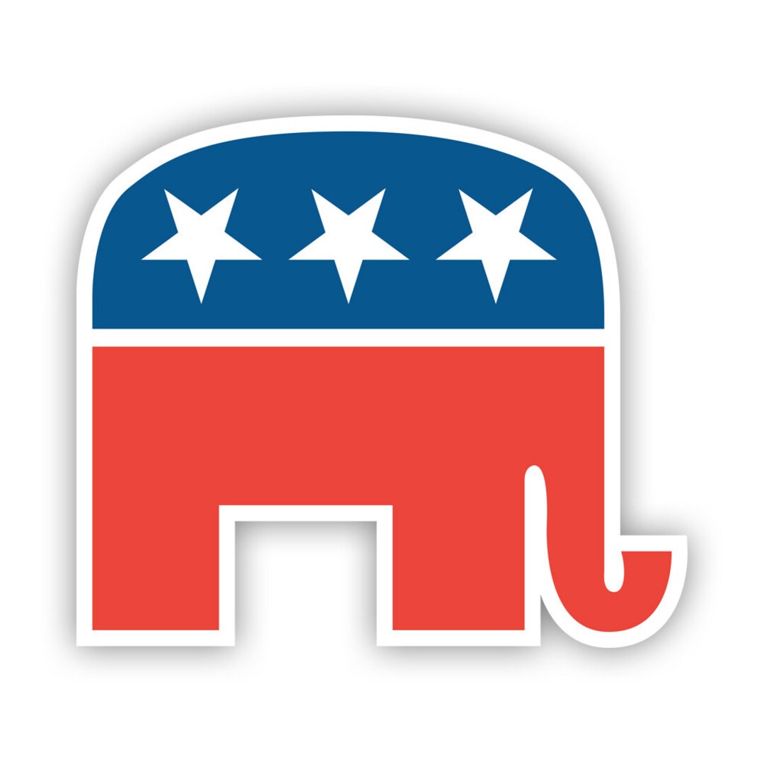 Republican Elephant Sticker - Decal - American Made - UV Protected ...
