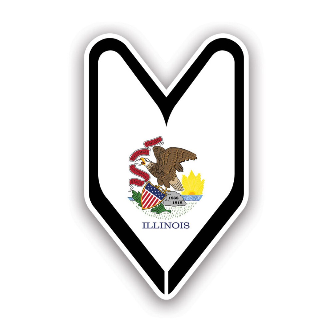 Illinois Driver Badge Sticker - Decal - American Made - UV Protected ...