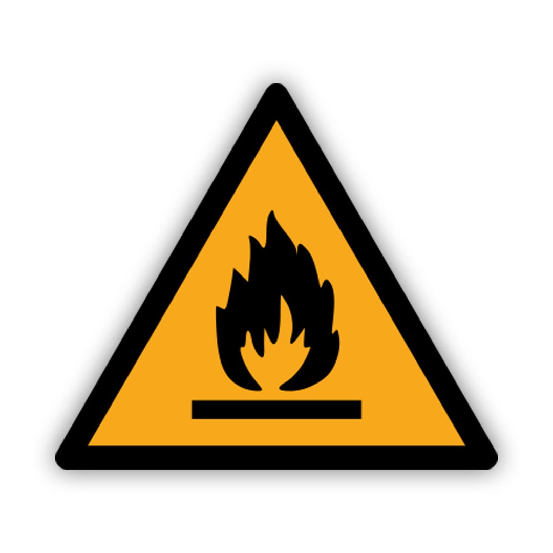 W021 Flammable Material Sticker Decal American Made UV Protected Iso ...