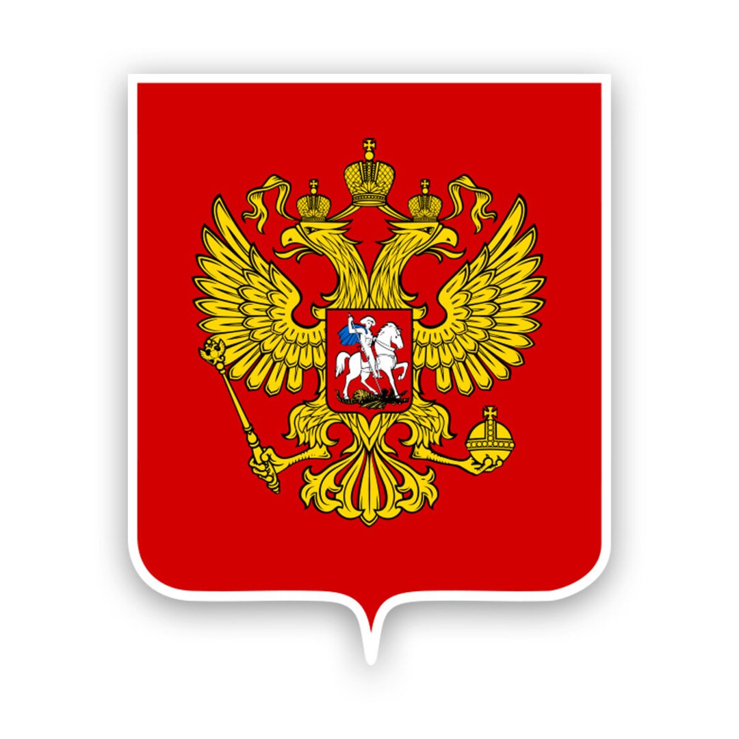 Russian Coat of Arms Sticker - Decal - American Made - UV Protected ...